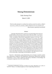 Strong Determinism - PhilSci-Archive